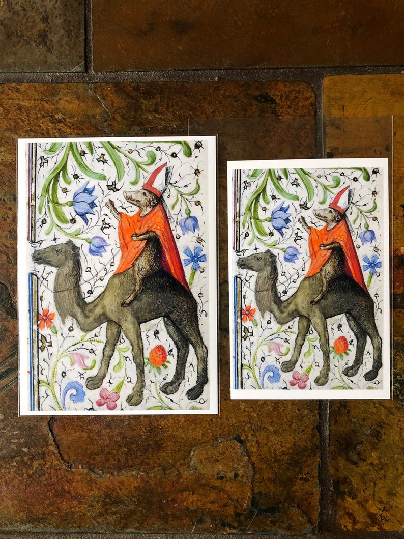 Bishop Warthog on Camel Medieval Print, Home Decor, Medieval Art ...