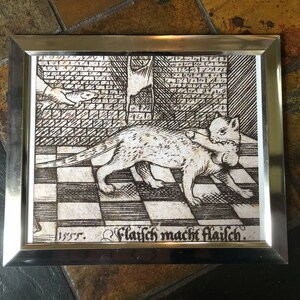 Flesh Makes Flesh Medieval Cat Print, Cat Gift, Wall Art, Framable ...
