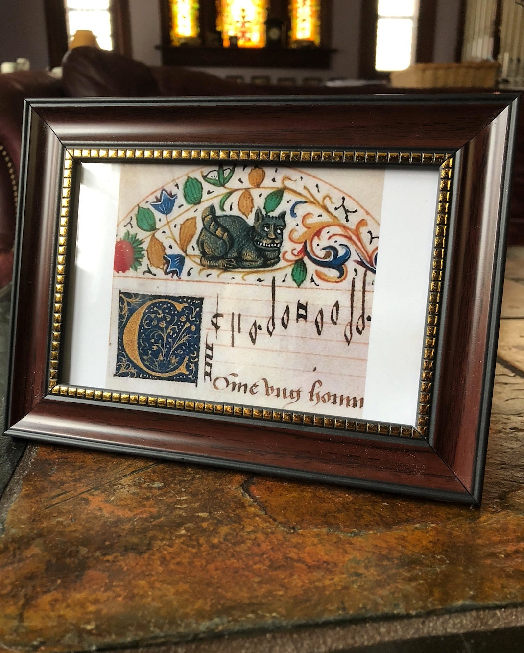 Cheesin' Medieval Print, Cat Art Gift, Home Decor, Bestiary, Marginalia ...