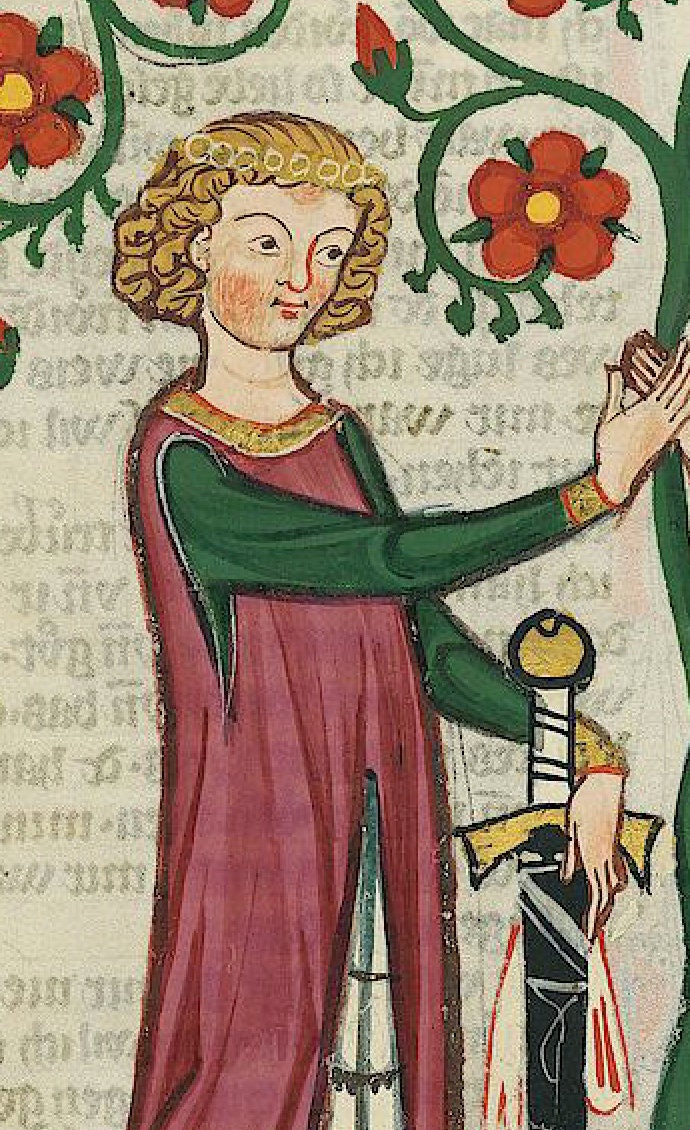 Dog Attends the Wedding Medieval Art Print, Codex Manesse, Botanical ...