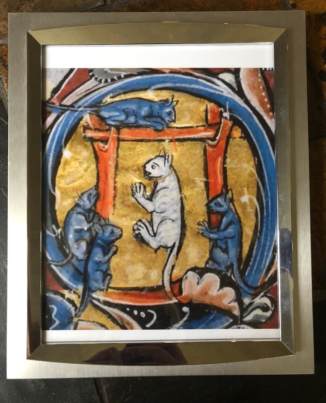 Levitating Cat Medieval Print, Art Gift, Home Decor, Bestiary ...