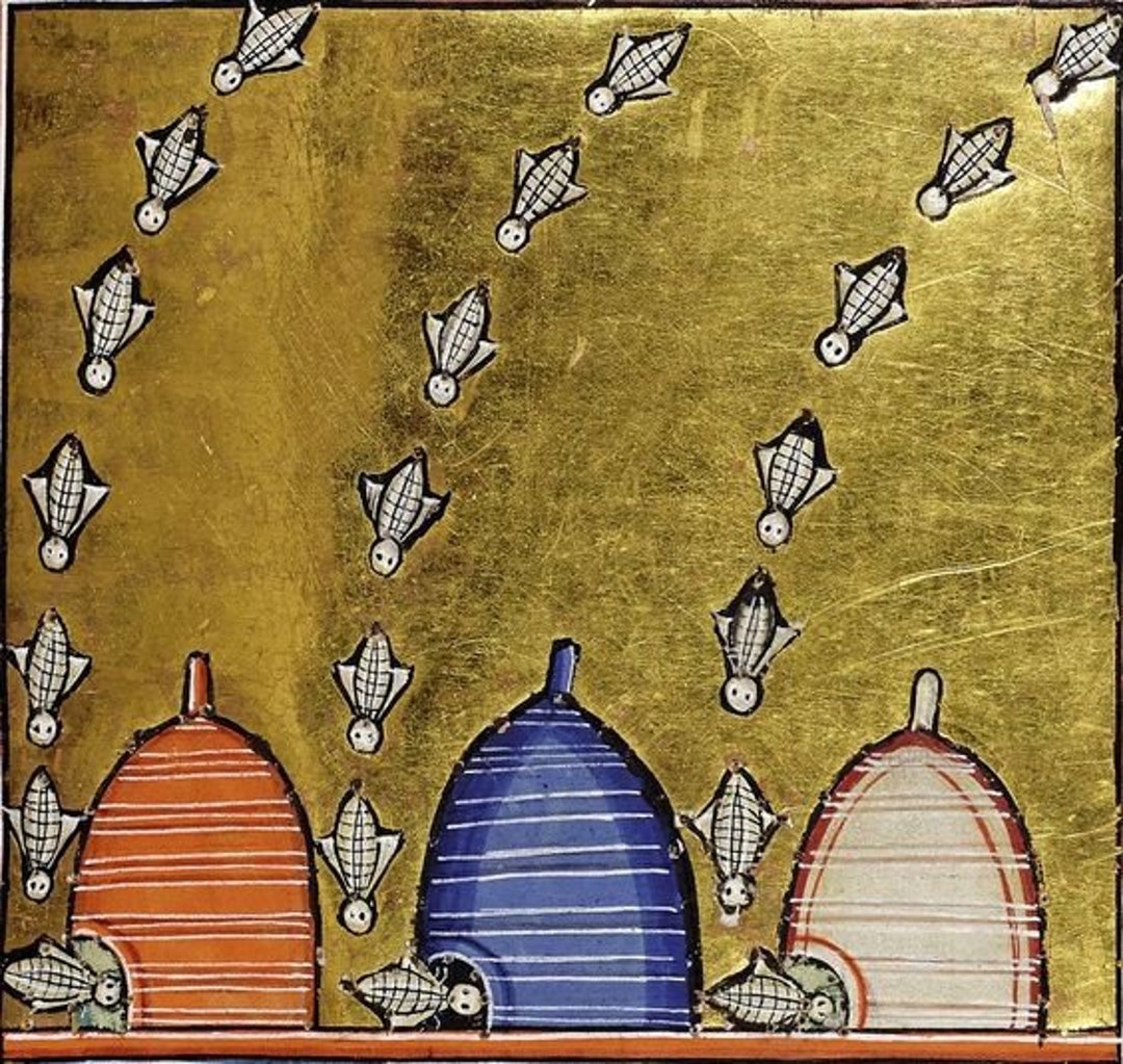 Apiary Medieval Art Print, Bee Gift, Wall Art, Framable Print ...