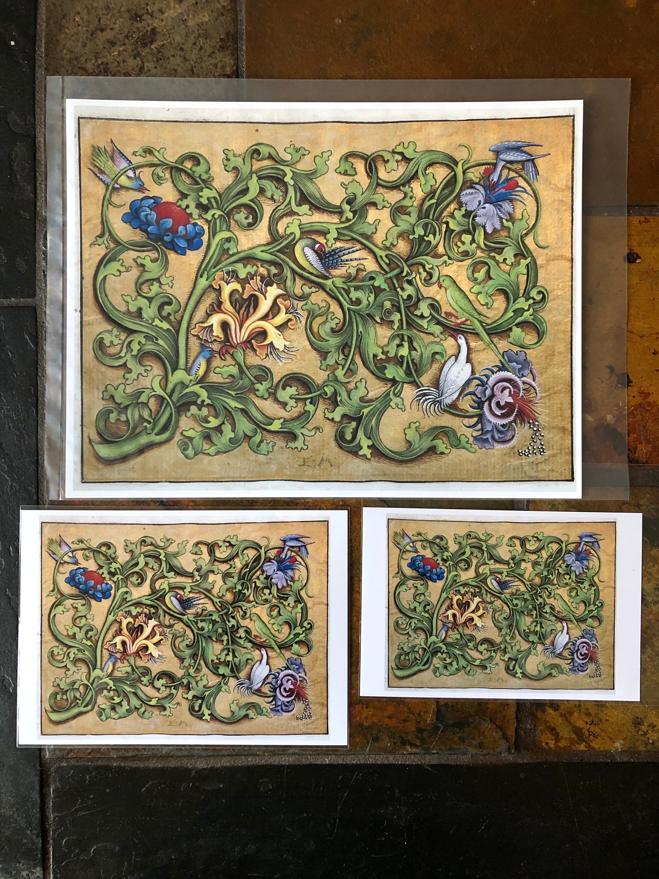 Aviary Medieval Art Print, Fantasy Gift, Wall Art, Framable, Authentic ...