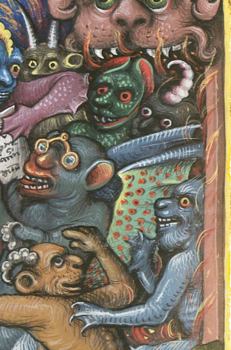 Happy Demons Medieval Print, Gift, Wall Art, Framable Print, Authentic ...