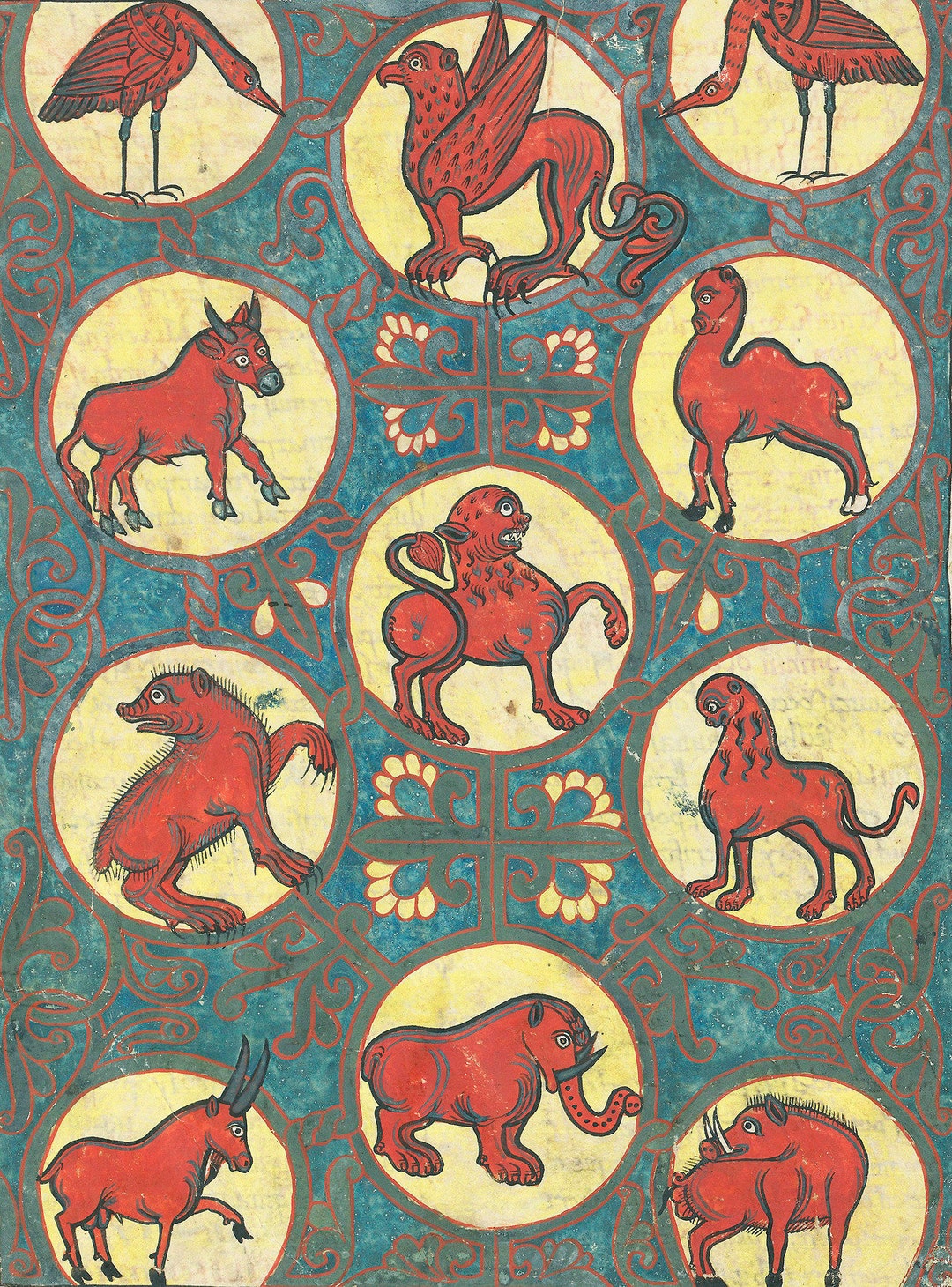 Apocalyptic Beasts Medieval Print, Gift, Framable Print, Authentic Art ...