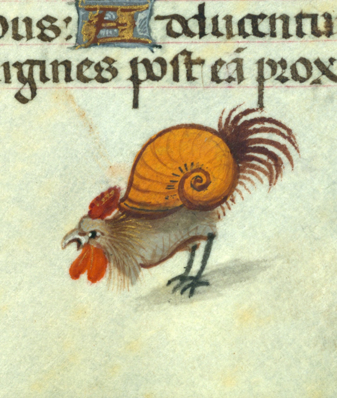 Snail Chicken I Renaissance Print, Poultry, Home Decor, Bestiary ...
