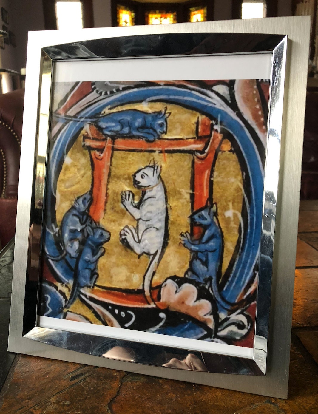 Levitating Cat Medieval Print, Art Gift, Home Decor, Bestiary ...