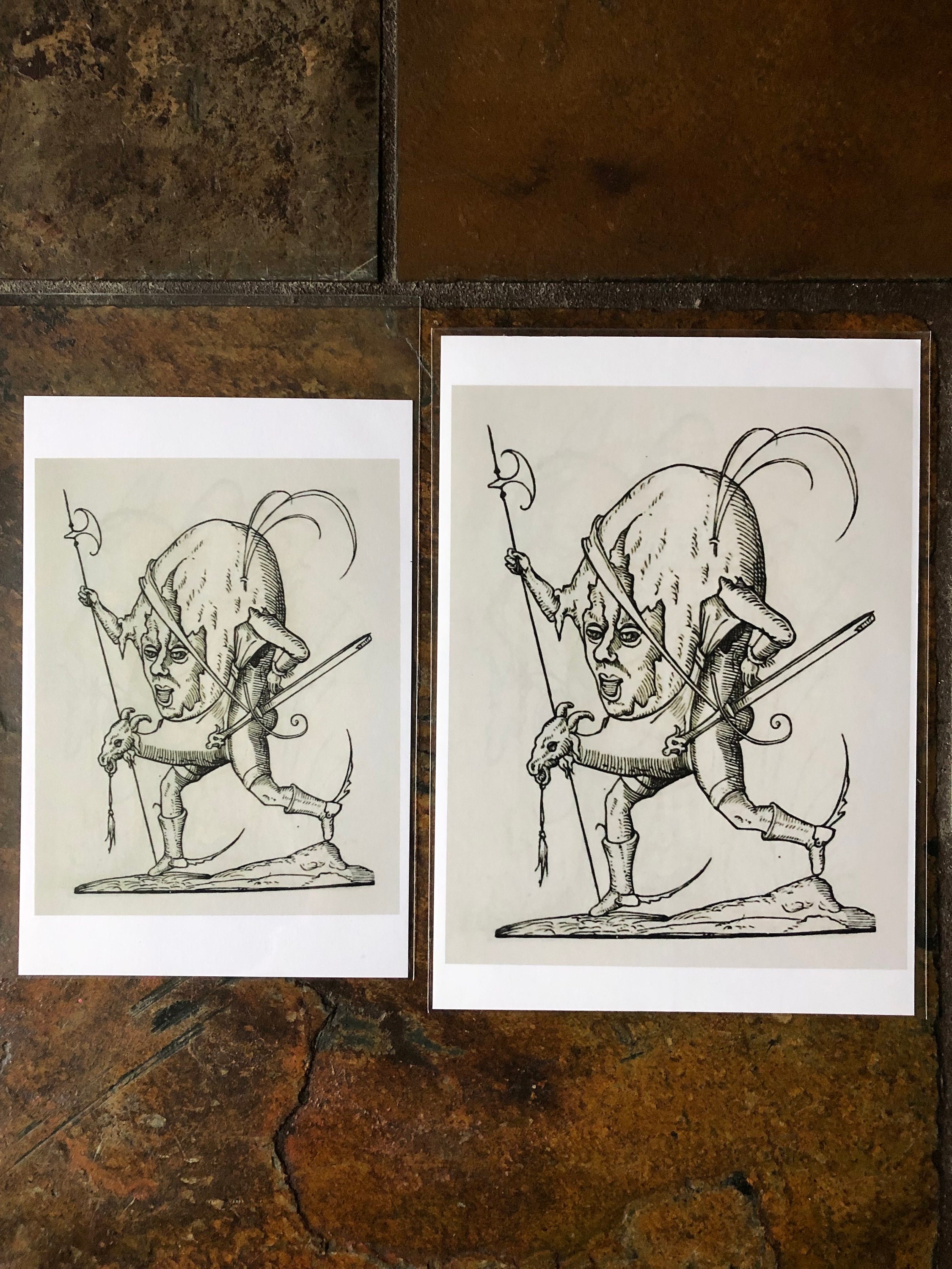 Humpty Dumpty the Later Years Renaissance Print, Medieval Art, Woodcut ...