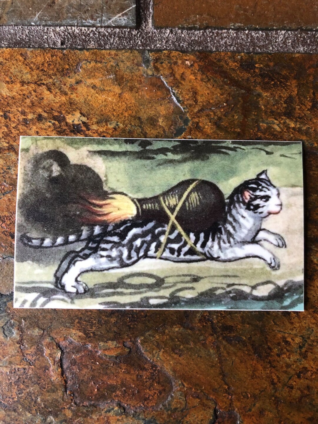 Vinyl Sticker Rocket Zooms I Cat Medieval Renaissance Art, Weatherproof ...