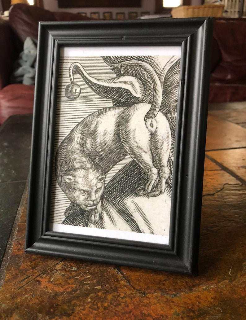 Borthole I Renaissance Print, Cat Art Gift, Home Decor, Bestiary ...