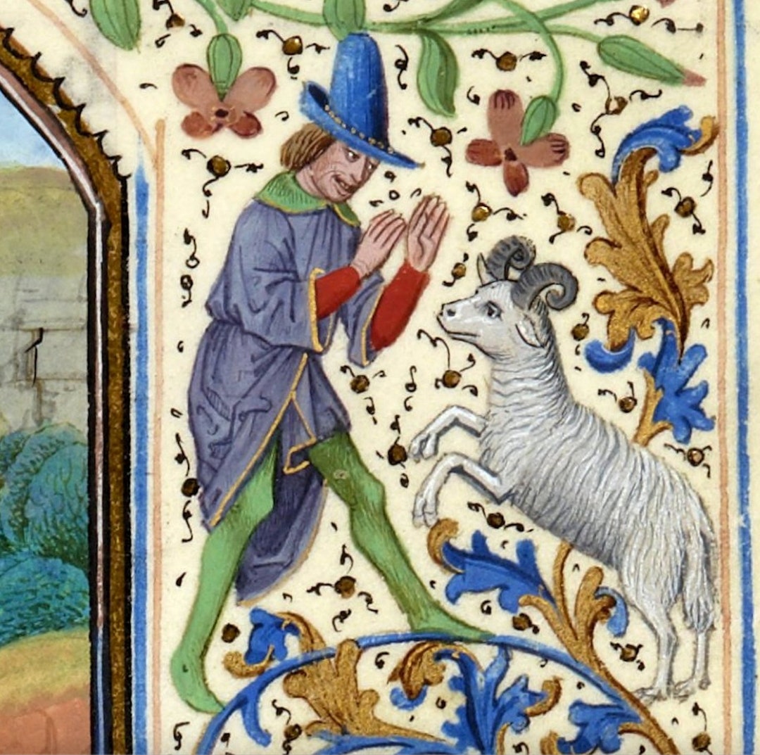 Goat Attack Medieval Print, Goat Gift, Wall Art, Framable Print ...