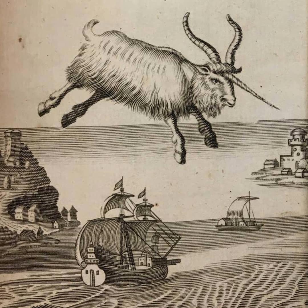 Goaticorn Medieval Print, Goat Gift, Home Decor, Goat Art, Medieval ...