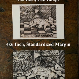 Flesh Makes Flesh Medieval Cat Print, Cat Gift, Wall Art, Framable ...