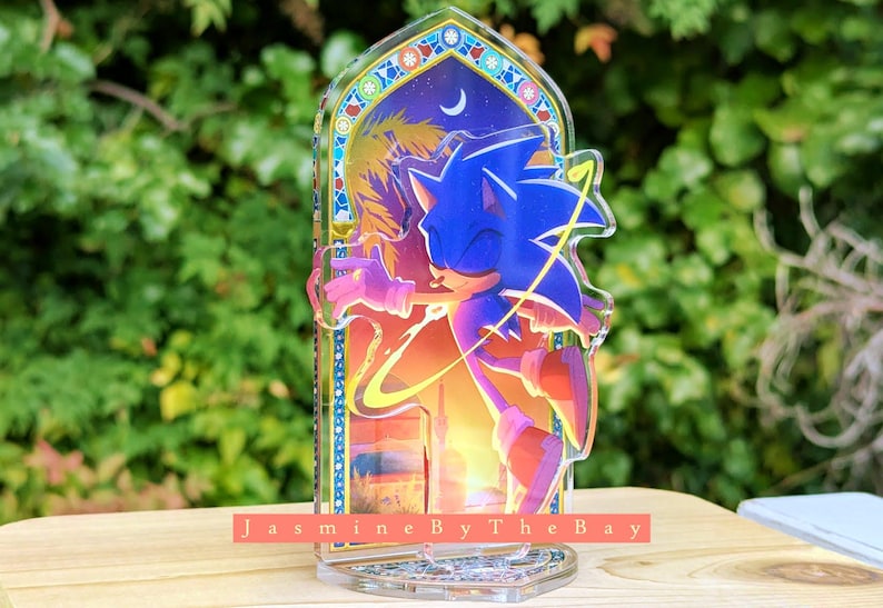Sonic and the Secret Rings Gold Standee - Etsy