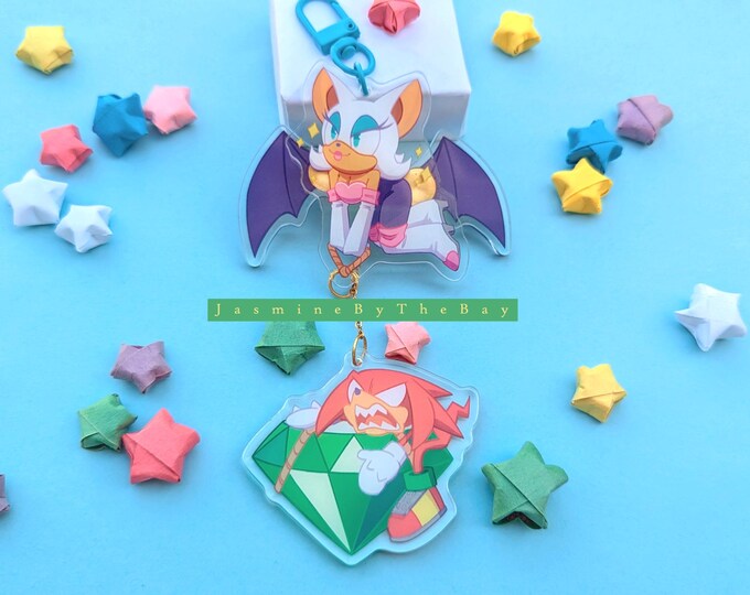 PROTOTYPE - Rouge and Knuckles Flapping Wings Charm - Etsy