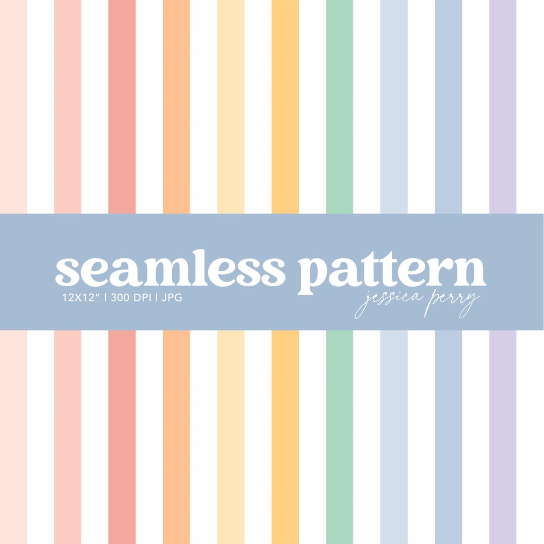 Rainbow Stripes Seamless Pattern, Colorful Vertical Stripe Repeating ...