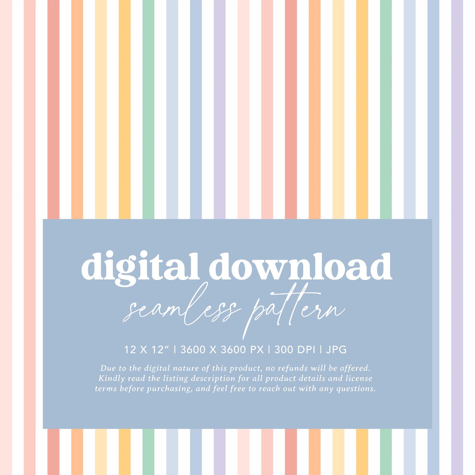 Rainbow Stripes Seamless Pattern, Colorful Vertical Stripe Repeating ...