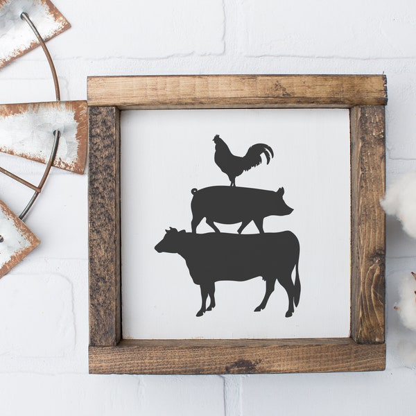 Cow Pig Chicken Svg - Etsy
