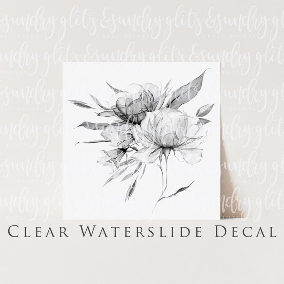 Clear Waterslide Decal For Tumblers X Ray Flower Waterslide Etsy