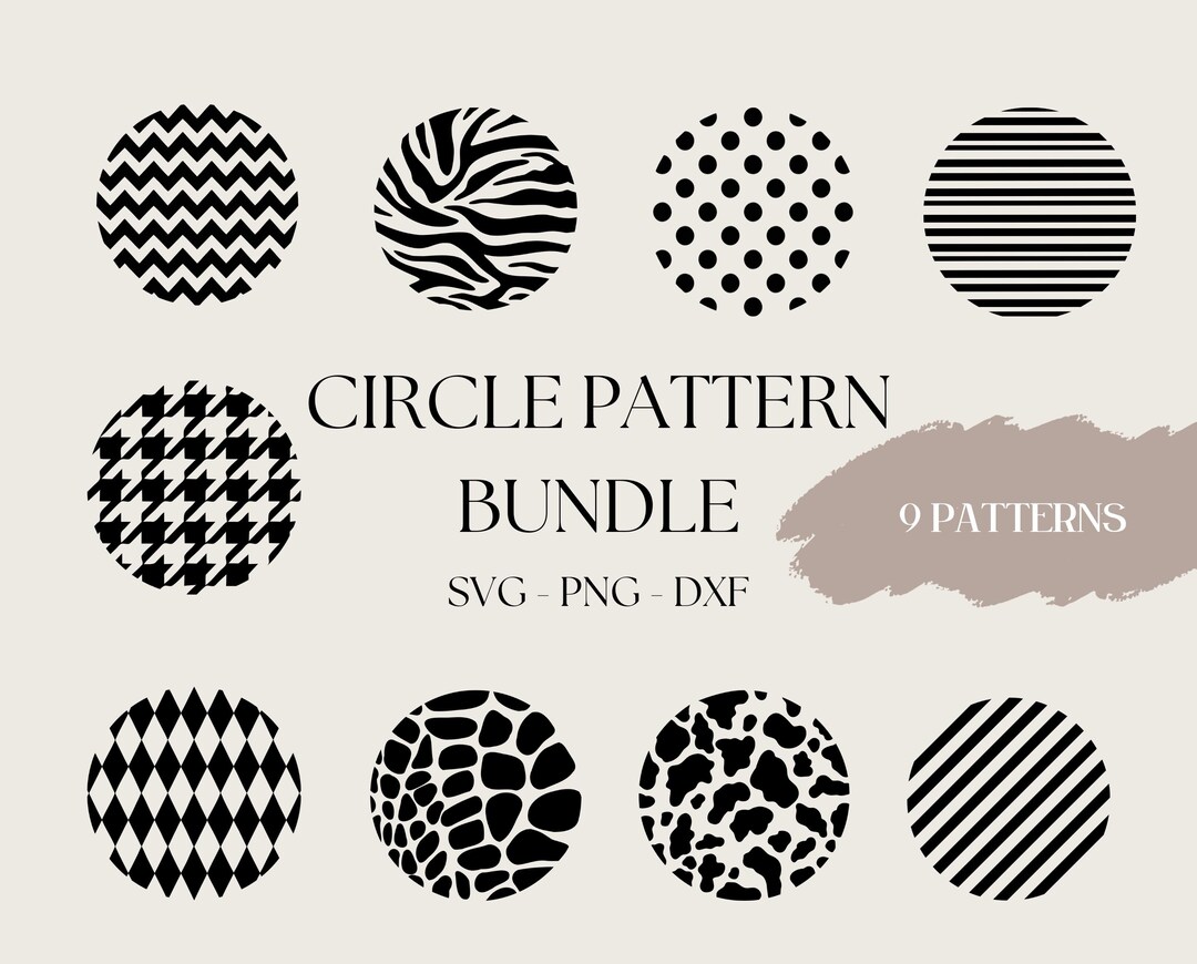Keychain SVG Bundle Round Pattern SVG Circle Keychain - Etsy