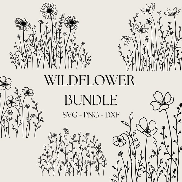 Wild Flower Svg - Etsy