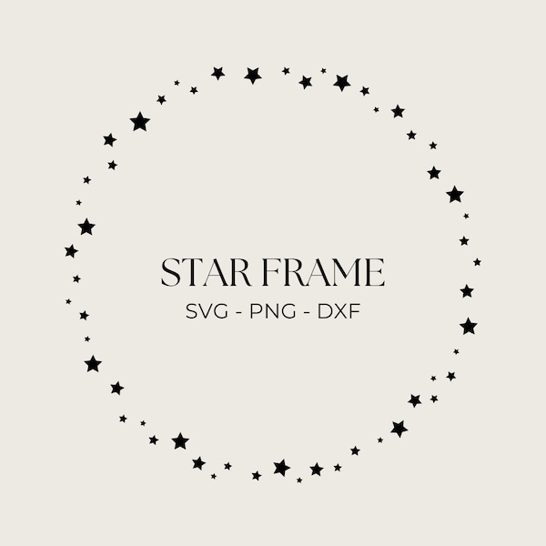 Star Round Border Svg - Etsy