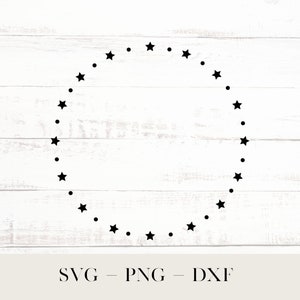 Star Frame SVG, Circle Frame, Sparkle Svg, Commercial Use Included - Etsy