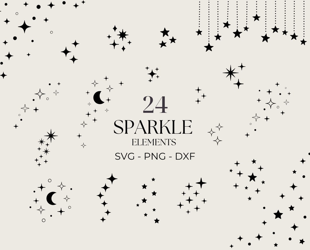 Sparkle SVG, Stars Svg Bundle, Cricut Cutfile , Commercial Use Included ...