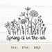 Spring Flowers SVG, Wild Flowers Svg, Doodle Vector Flower Svg, Flower ...