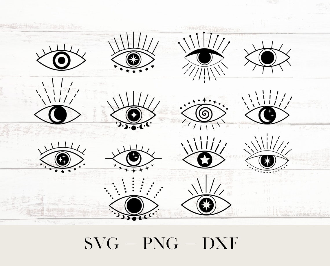 Evil Eye Svg Witchy Devil Eye Png Mystical Symbol Celestial - Etsy
