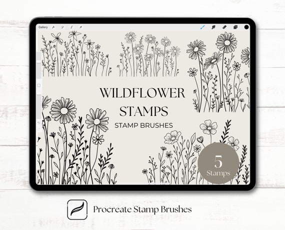 Wildflower Stamp Procreate Stamps Procreate Brushes - Etsy