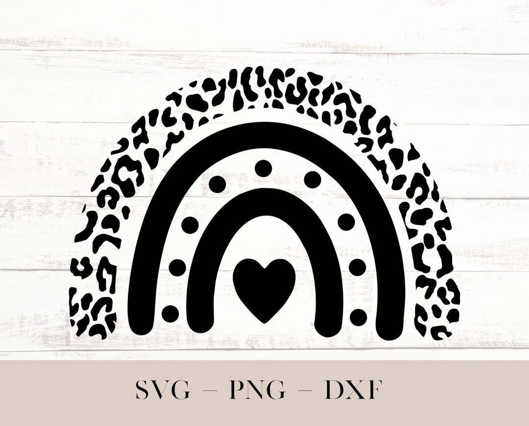 Boho Rainbow SVG, Leopard Rainbow SVG, Rainbow Cut File - Etsy