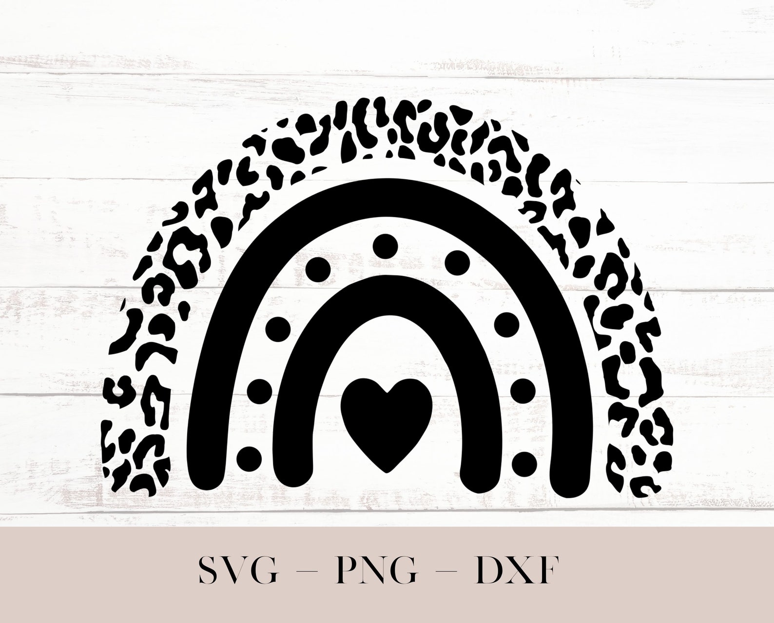 Boho Rainbow SVG Leopard Rainbow SVG Rainbow Cut File - Etsy