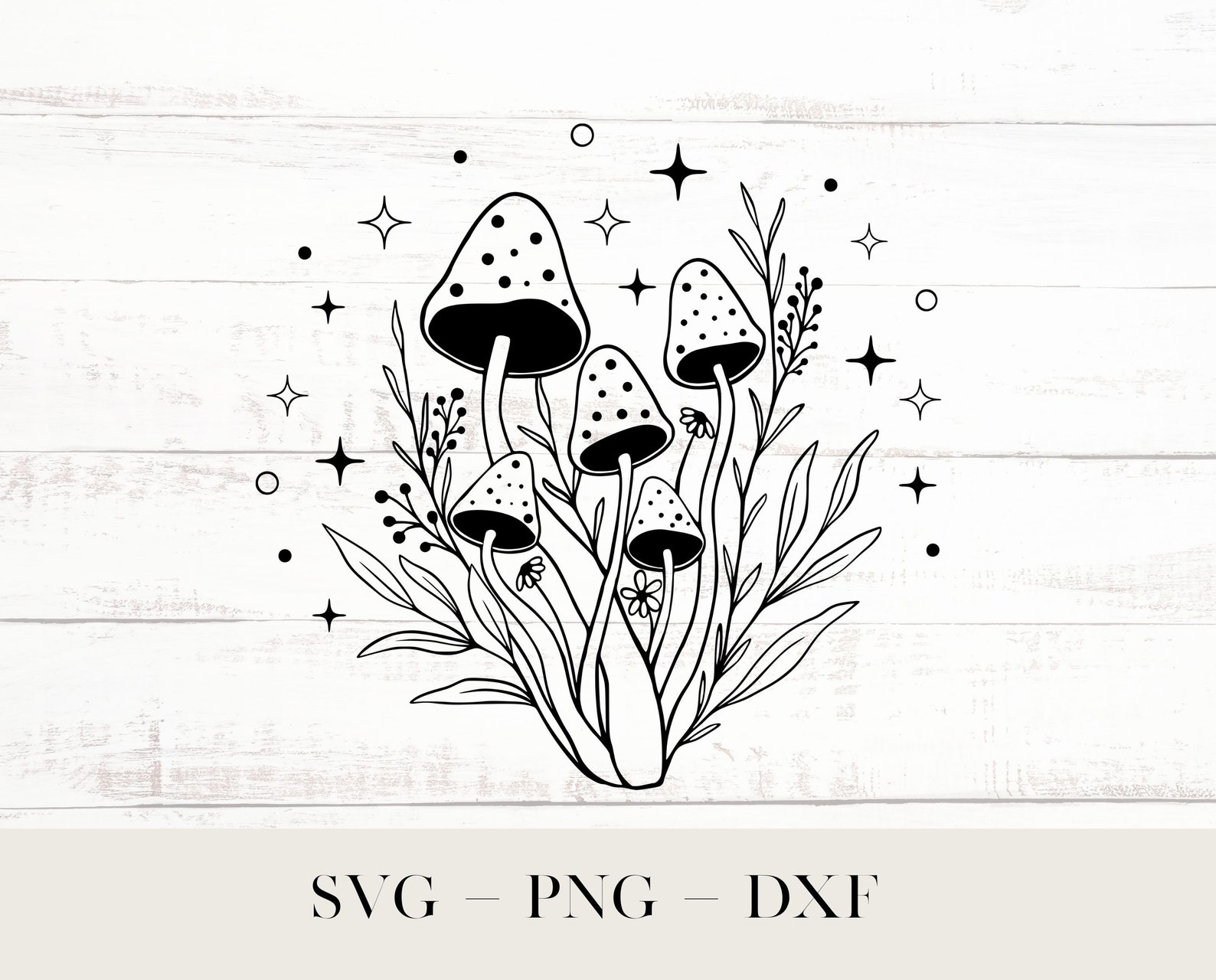 Mushrooms Svg Toadstool Svg Boho Mushroom Clipart Fly - Etsy