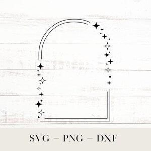 Arch Svg, Monogram Frame Png, Celestial Star Frame, Commercial Use ...