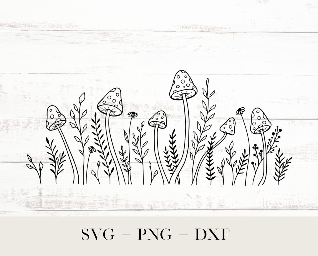 Mushrooms Svg Toadstool Svg Fungi Clipart - Etsy Canada