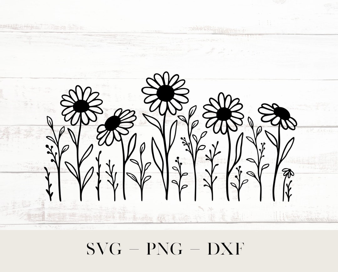 Simple Daisy Cut File, Wildflower SVG, Daisy Clip Art, Daisies Svg - Etsy