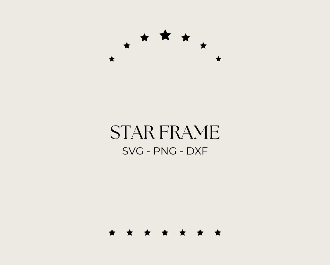 Simple Star Frame SVG, Arch Frame Png, Star Monogram Background ...