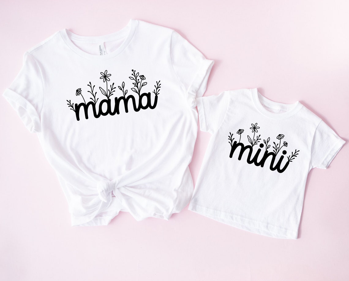 Mama and Mini Svg Floral Mama Svg Mother's Day Svg - Etsy