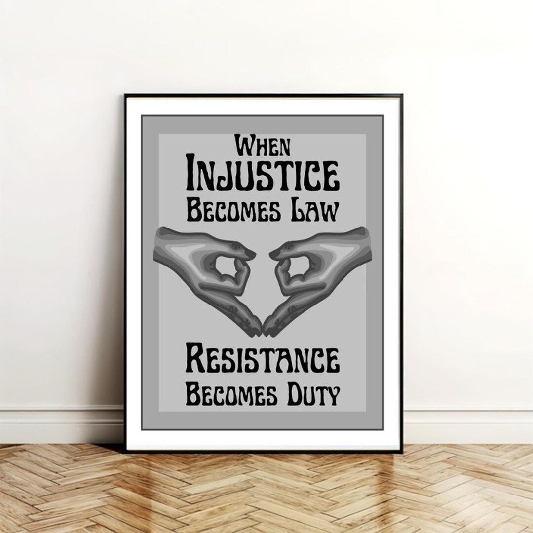Injustice - Résistance Poster - Etsy