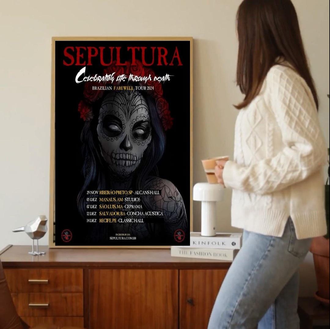 Sepultura Farewell Tour 2025 Poster Celebrating Life Through Death ...