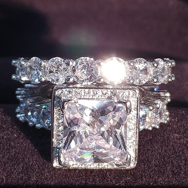 Square Stone Ring - Etsy