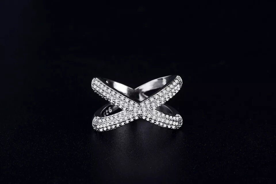 Solid Original 925Sterling Silver rings for womenX shape | Etsy