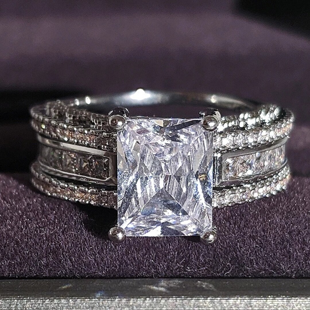 Luxury Princess Ring Set for Women Girls ,love Pair Jewelry, Square ...