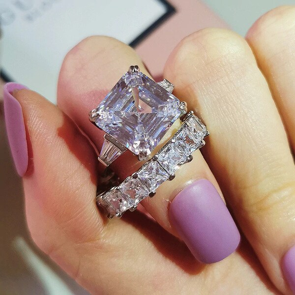 Square Stone Ring - Etsy