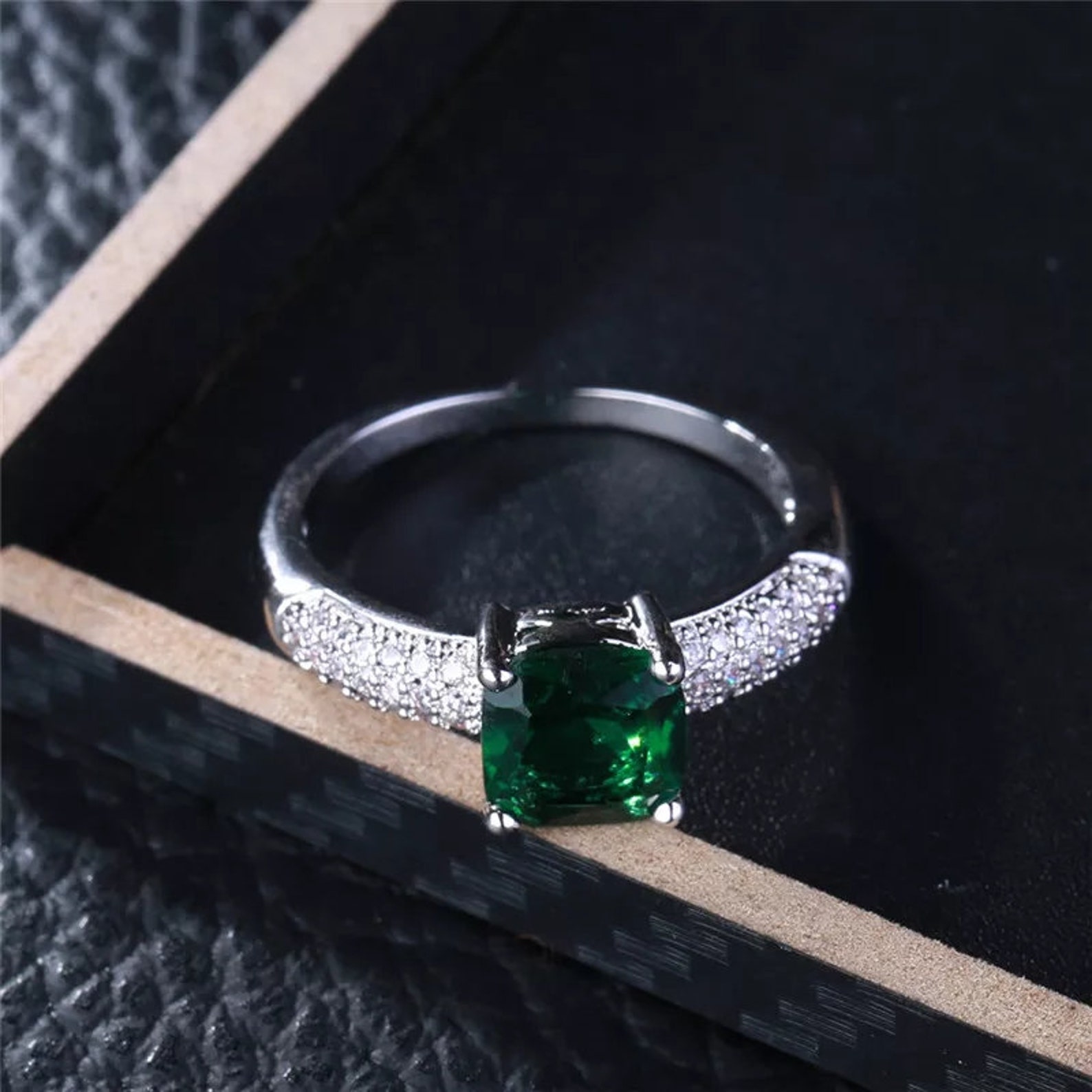 Vintage Green Stone Rings for Womenwedding Jewelry925 - Etsy