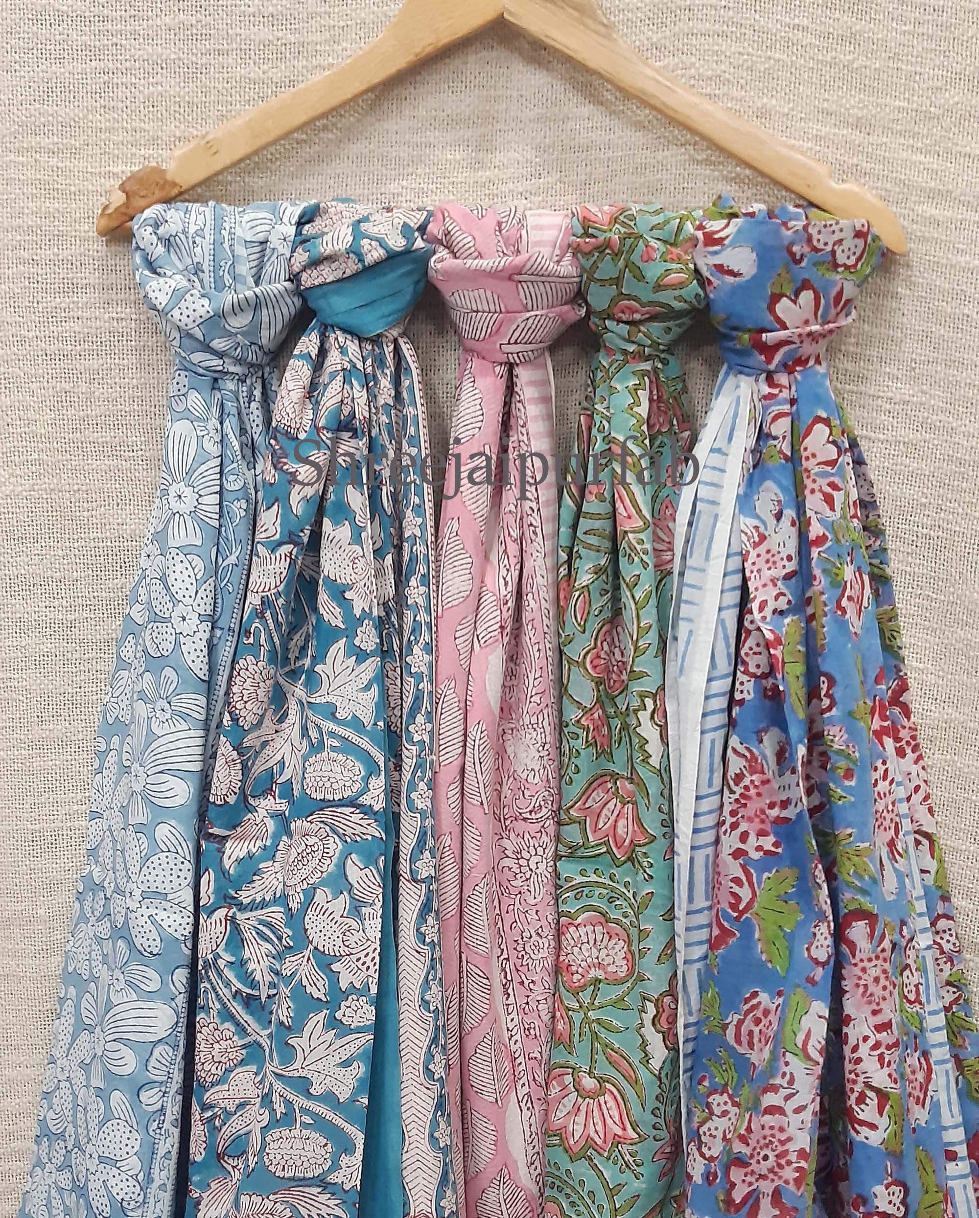 Shreejaipurfab Assorted color and design Scarf/Sarong . cotton | Etsy