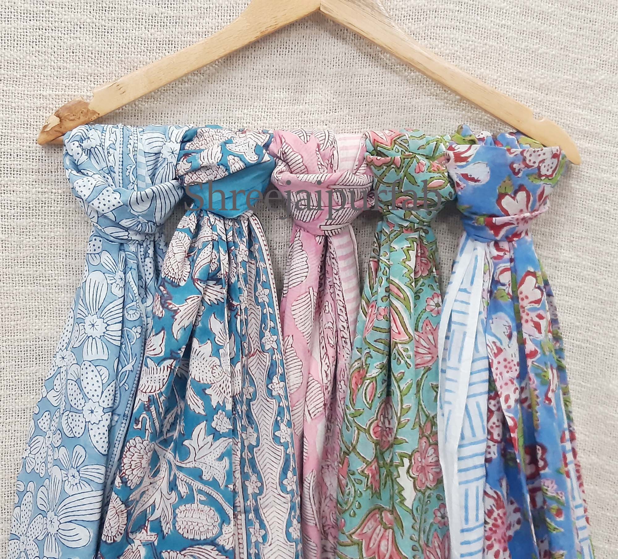 Shreejaipurfab Assorted color and design Scarf/Sarong . cotton | Etsy