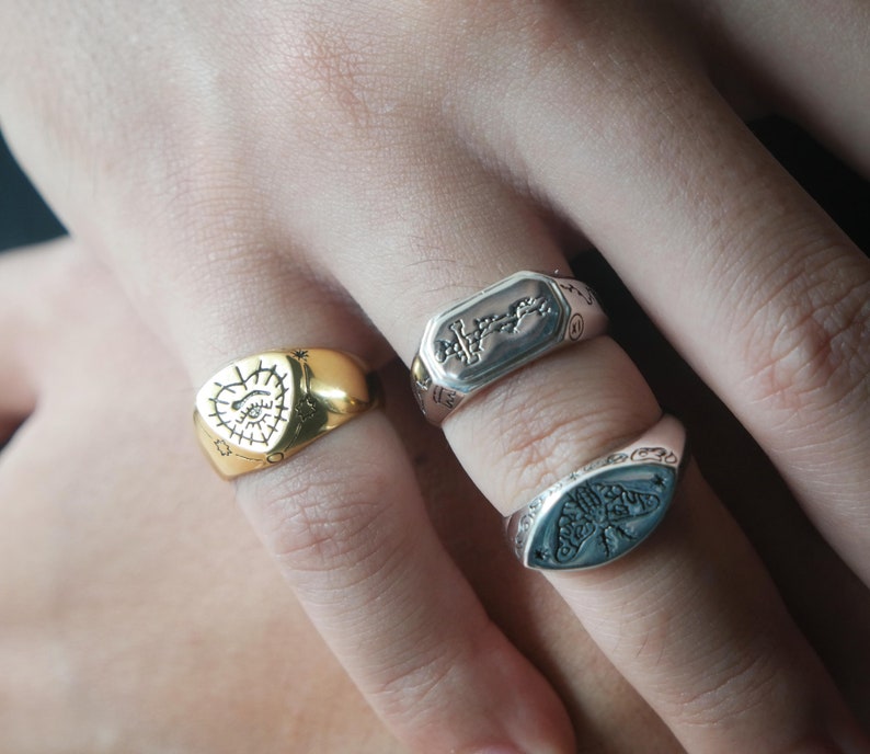 Memento Mori Ring, Signet Ring - Etsy