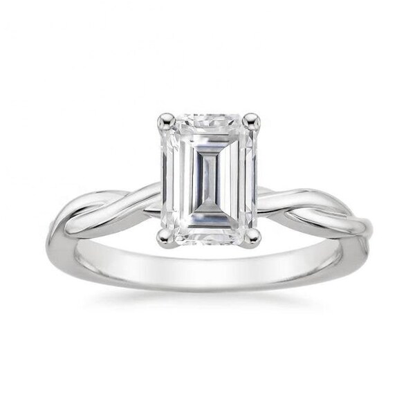 Emerald Cut Infinity Wedding Band - Etsy